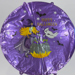 Globo Metalizado Halloween Bruja Mas Fantasma 18” X 1 Unidad — BALLOONS ...