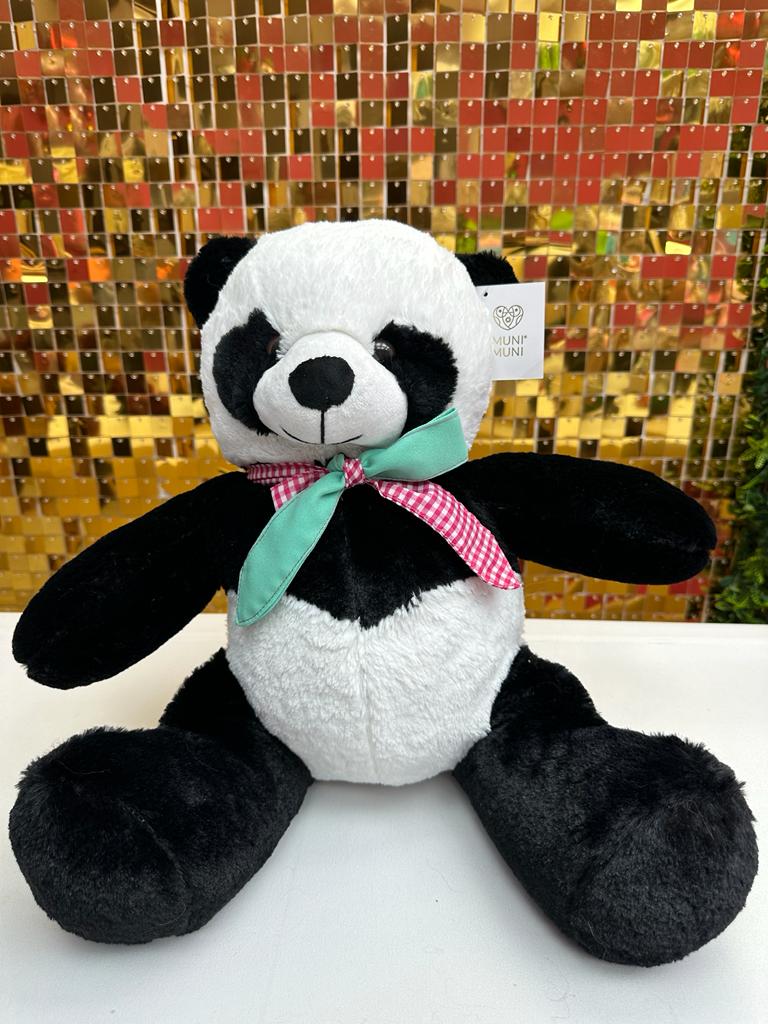 Panda de Peluche Mediano Color Blanco Negro 37 CM — BALLOONS BOGOTA